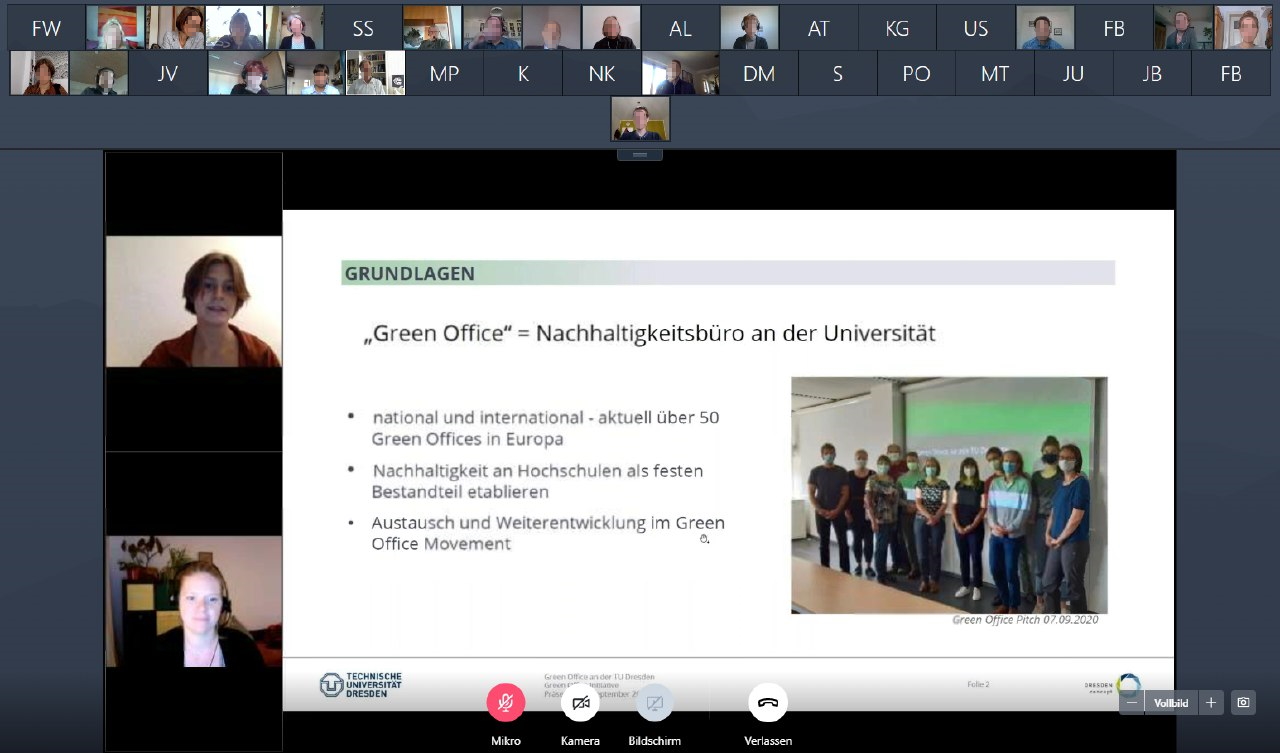 GO TUD! Konzeptvorstellung Green Office vor der Kommission Umwelt – TU Umweltinitiative